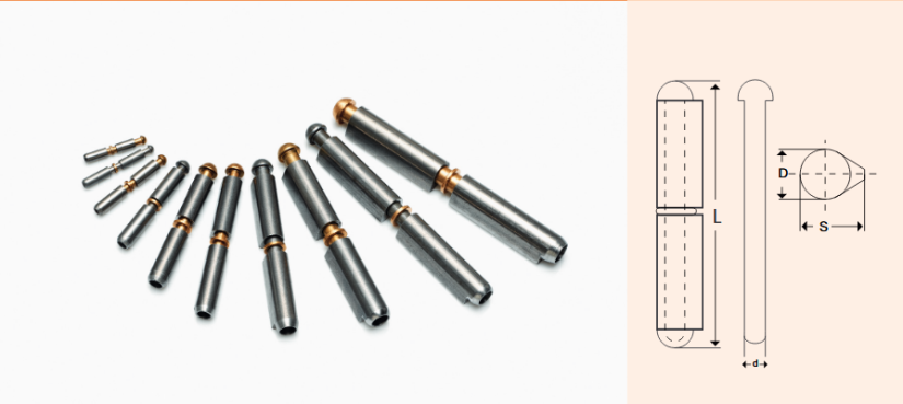 2 delig met uitneembare stift scharnier - Lasscharnieren.nl